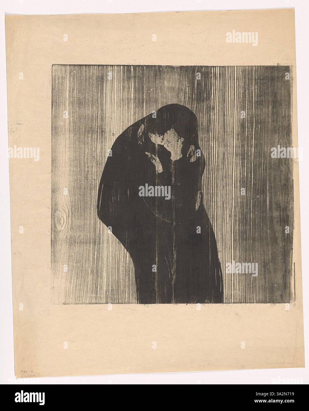 'The Kiss IV' portrays two figures embracing in a moment of profound ...