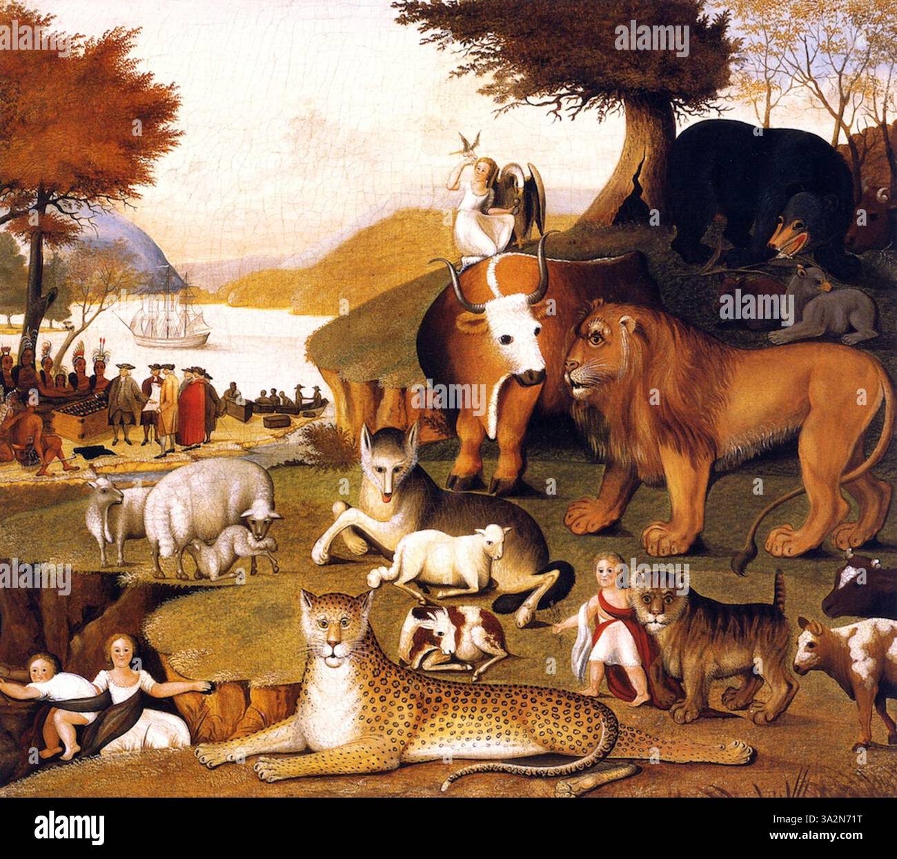 Edward Hicks’ 'Peaceable Kingdom' (1846-1848) portrays the peaceful ...
