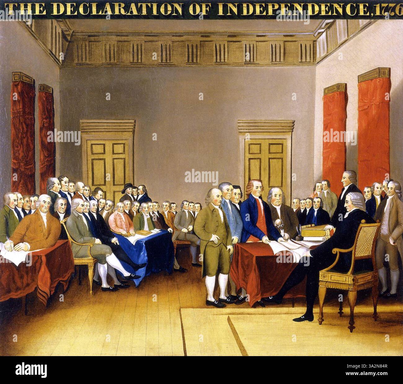 'The Declaration of Independence' (1840-1845) by Edward Hicks depicts ...