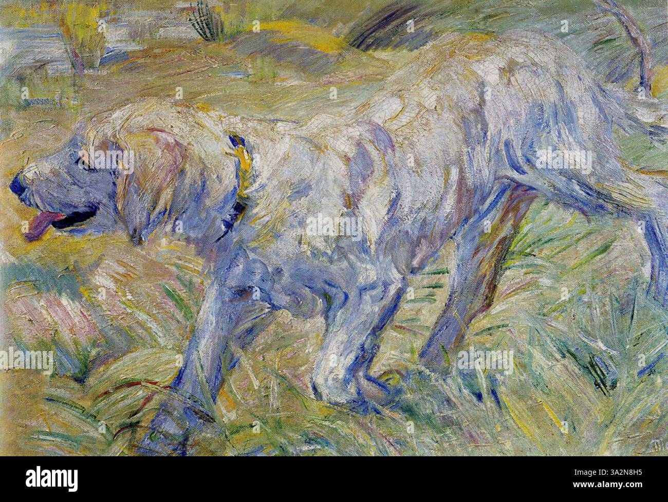 'Siberian Dog' (1909) by Franz Marc features a stylized representation ...