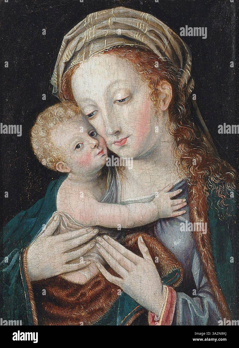 The Virgin Mary is depicted with the Christ Child, emphasizing the ...