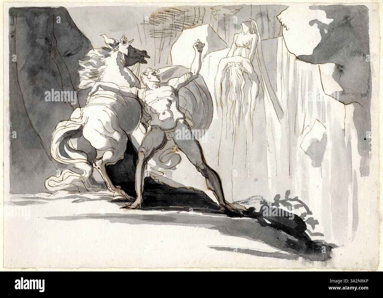 Fuseli’s drawing of the *Descent of Odin* from Thomas Gray’s poem ...