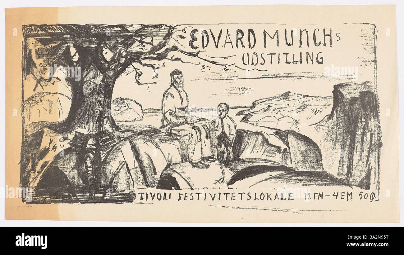 This piece by Edvard Munch features an intense exploration of the human ...