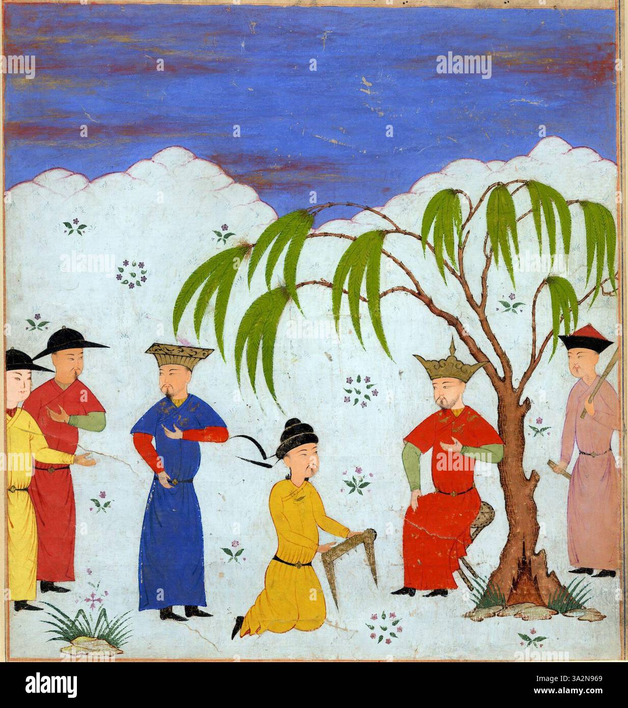 This manuscript illustration from the 'Majma' al-Tavarikh' (Compendium ...