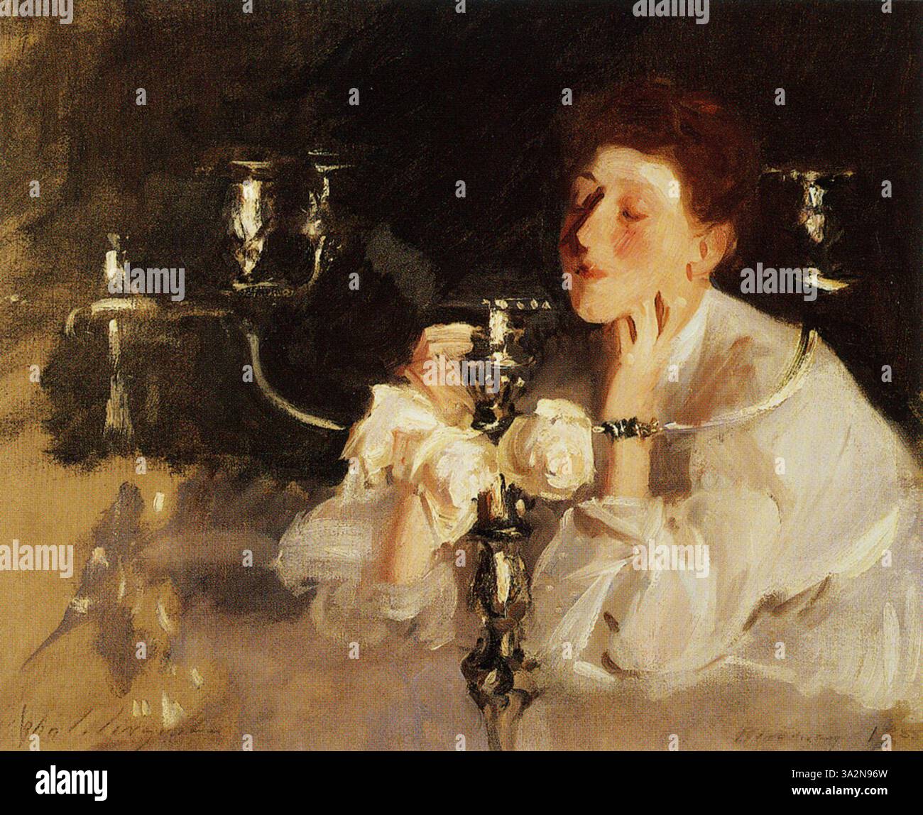 The Candelabrum, painted by John Singer Sargent in 1885, depicts an ...