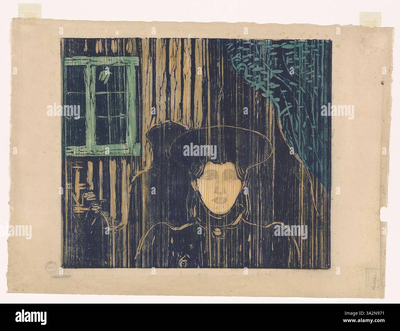 Munch’s 'Moonlight I' depicts a nocturnal landscape bathed in the ...