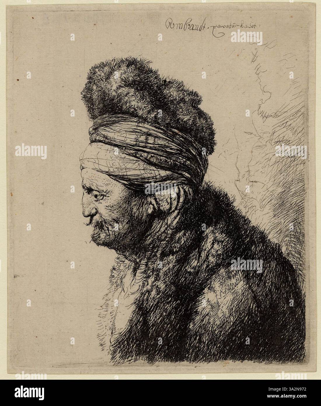 In this 1829 etching, Rembrandt demonstrates his exceptional technique ...