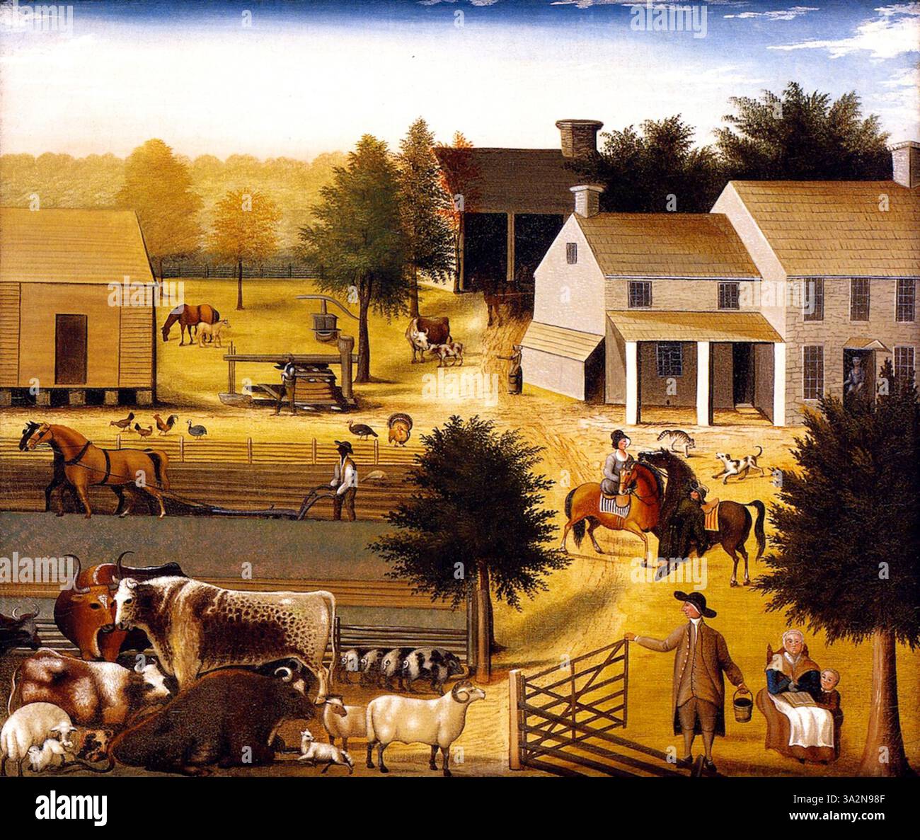 'The Residence of David Twining, 1787' (1845-1847) by Edward Hicks ...