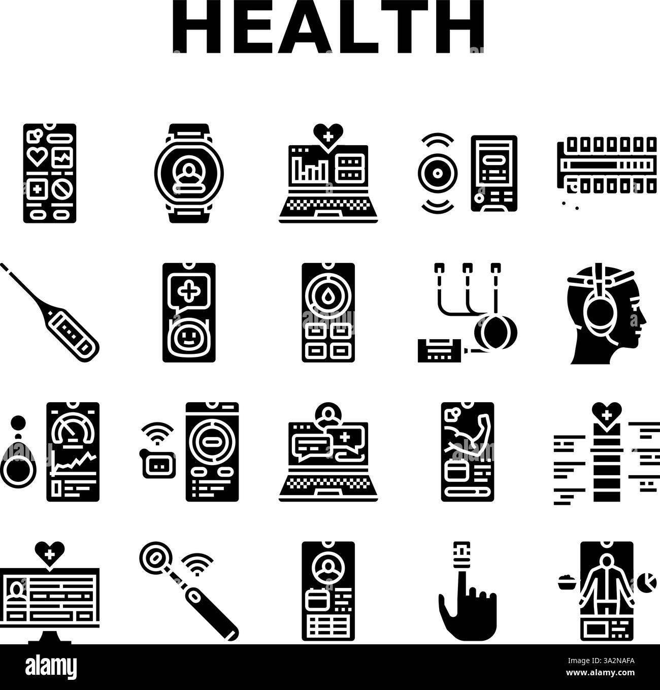 Health monitoring devices set hi-res stock photography and images - Alamy