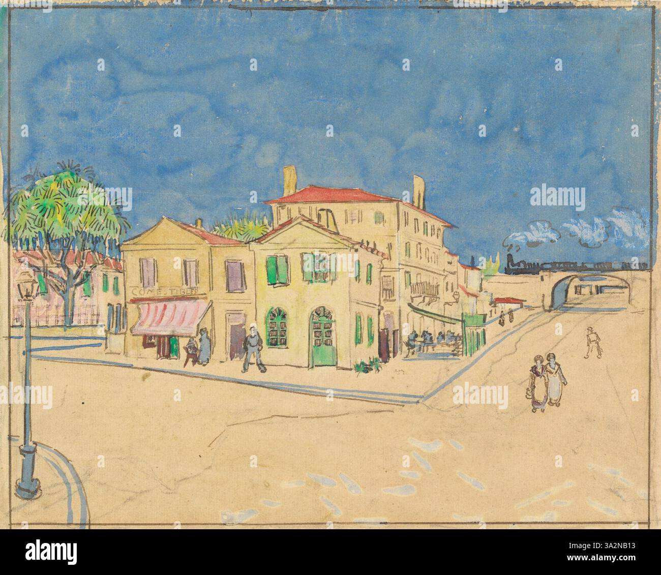 In this watercolor painting from September 1888, Van Gogh captures the ...