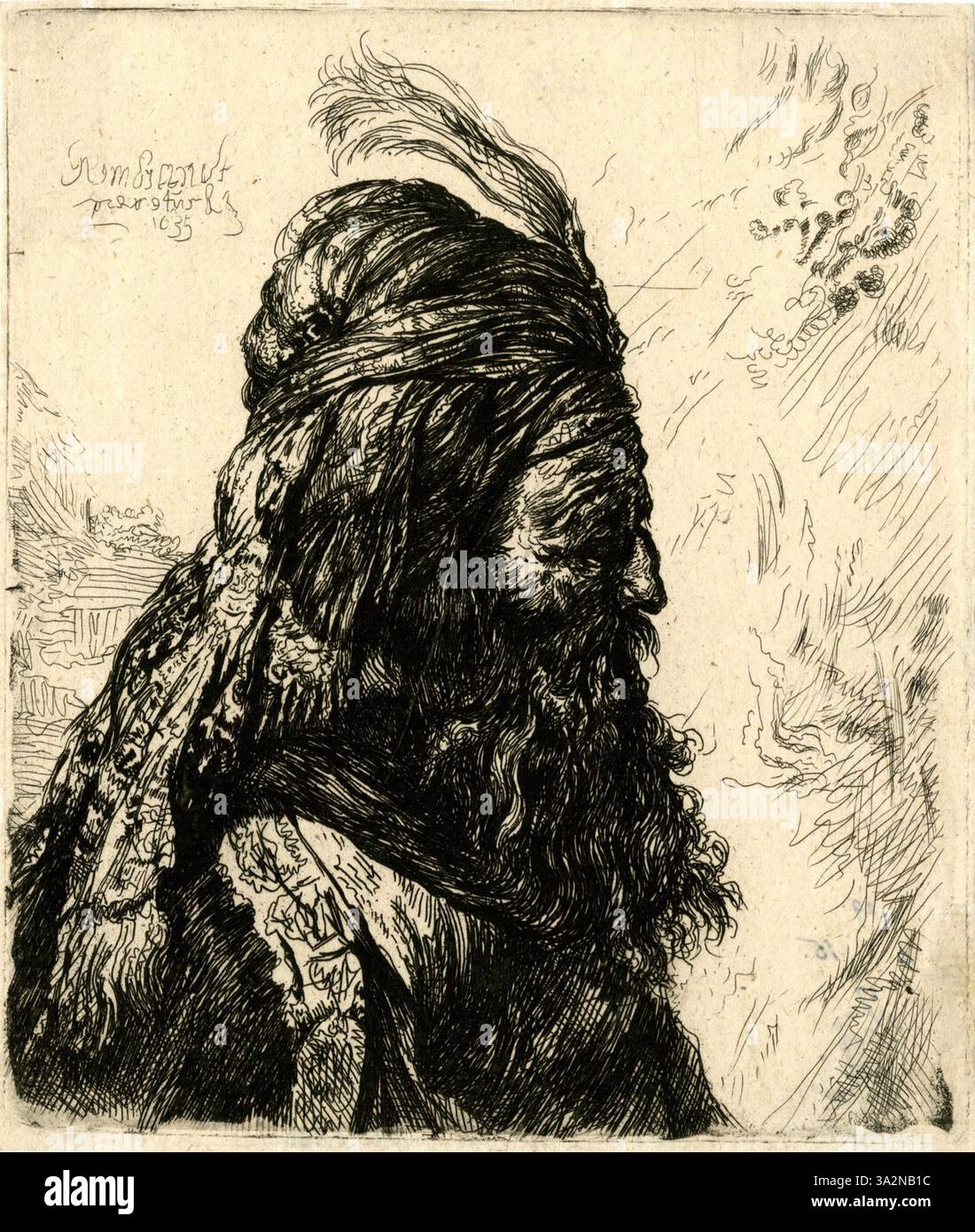 Rembrandt’s etching of François Basan captures the subject’s refined ...