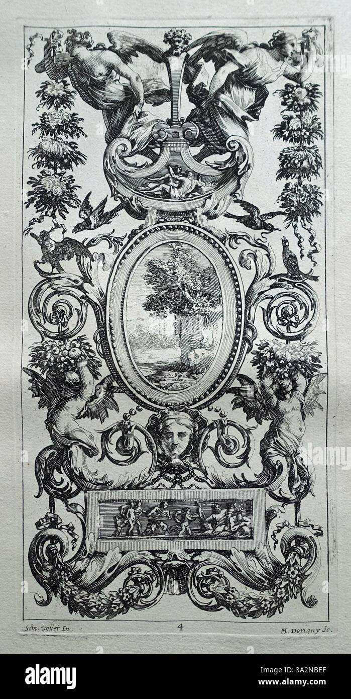 This work from the 'Livre de diverses grotesques' features complex ...