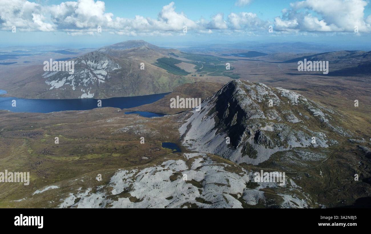 Panorama view of the mount Errigal Stock Photo - Alamy