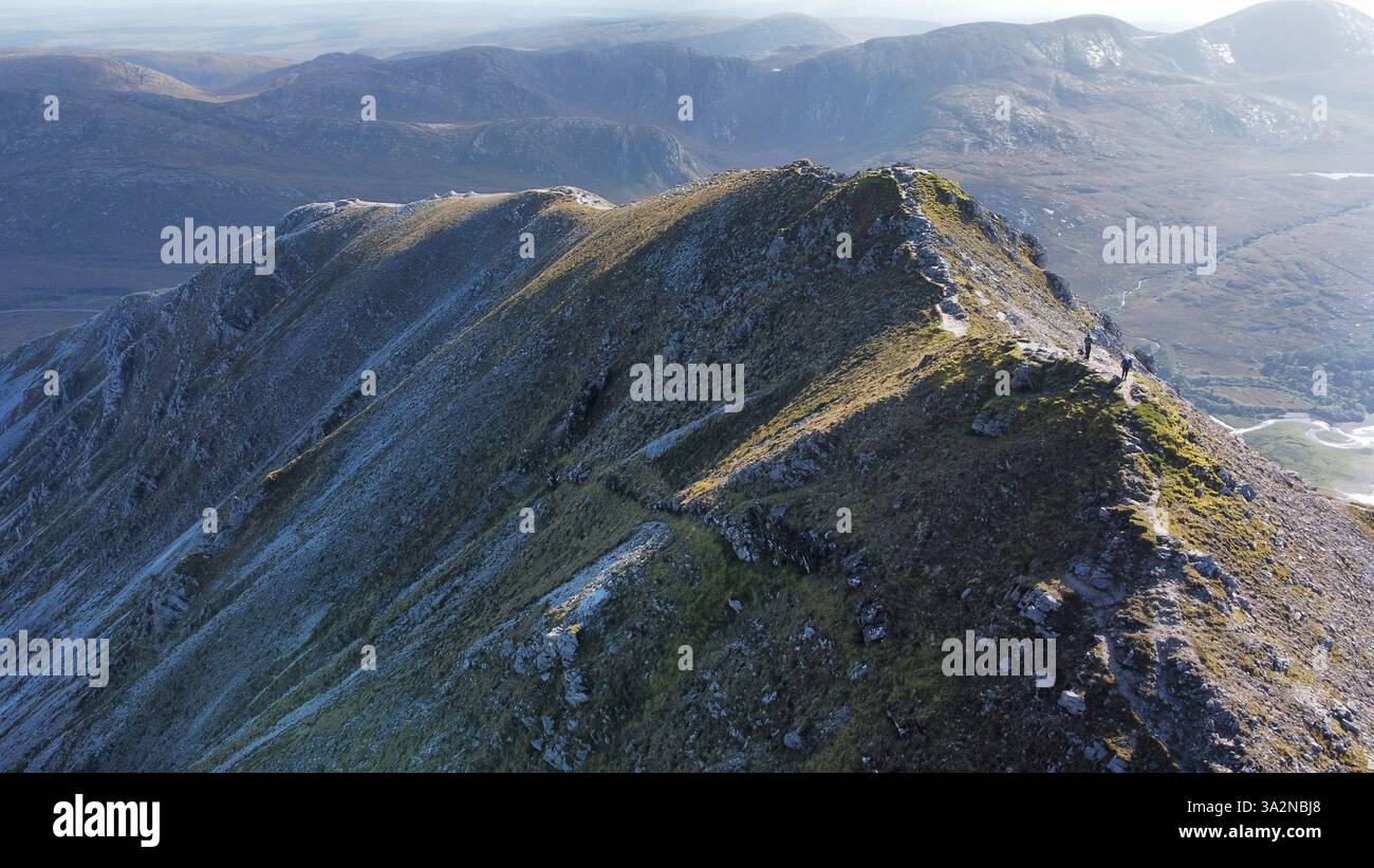 Panorama view of the mount Errigal Stock Photo - Alamy