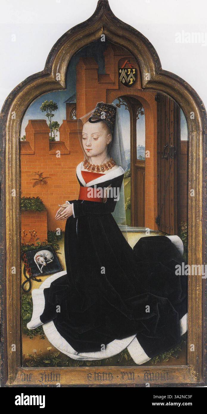 This altarpiece by Hans Memling from 1473 features the Virgin and Child ...