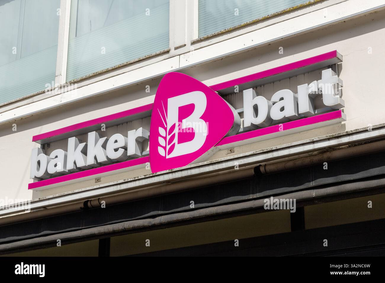 Bakker Bart sign logo above the shop entrance. Bakker Bart is the ...