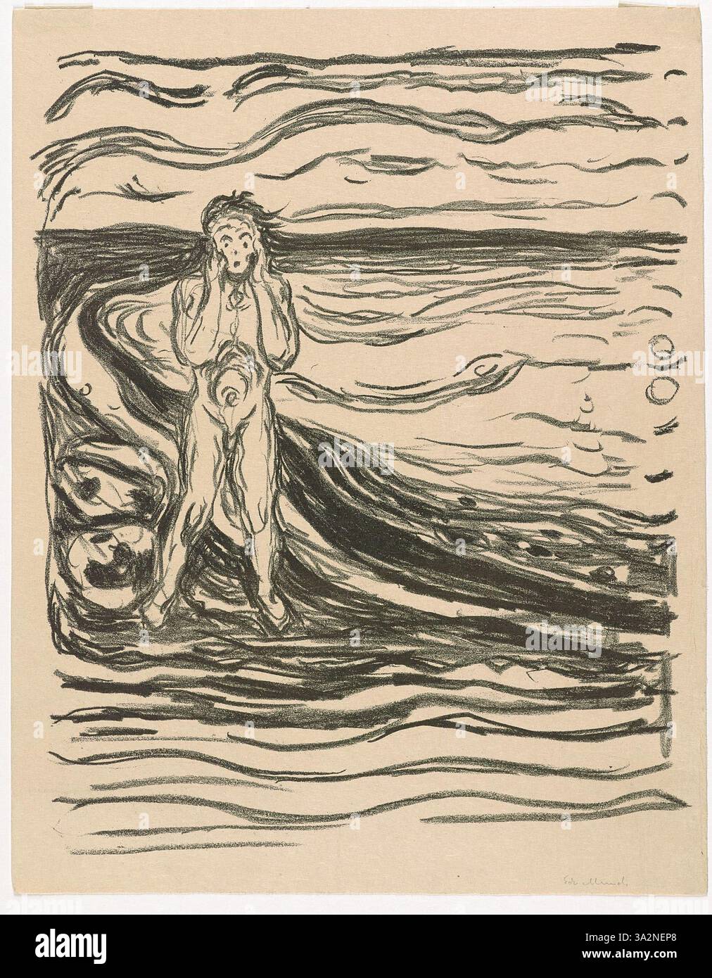 'Alpha's Despair' by Edvard Munch conveys a psychological depth ...