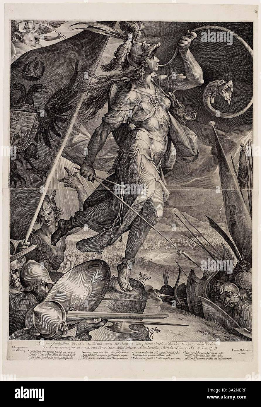 In this historical and allegorical painting, Bellona, the Roman goddess ...