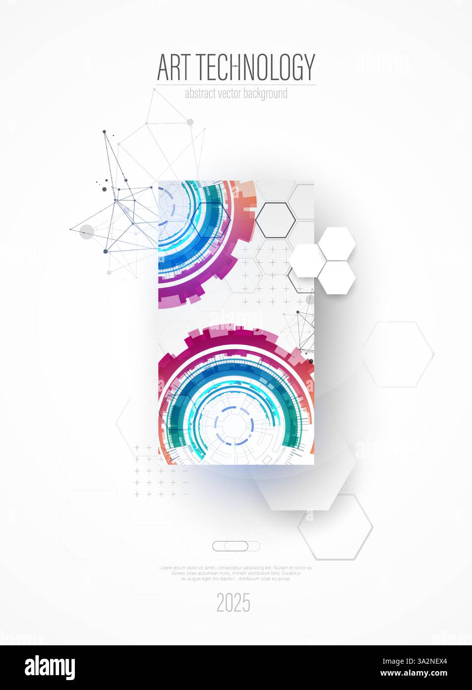 Modern technology design for posters. Page layout. Futuristic ART ...