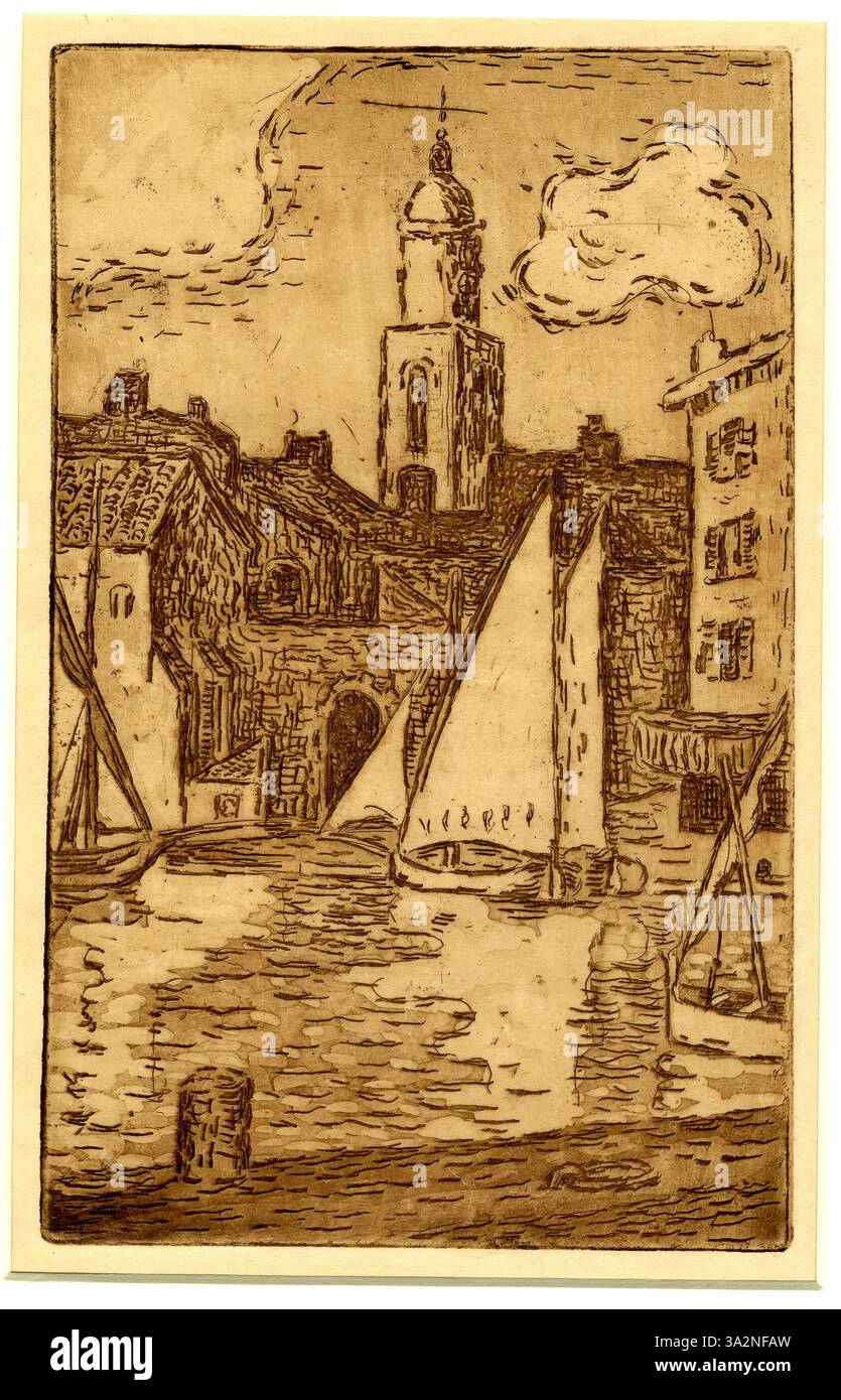 'Le Clocher de Saint-Tropez' (1935) by Paul Signac depicts the bell ...