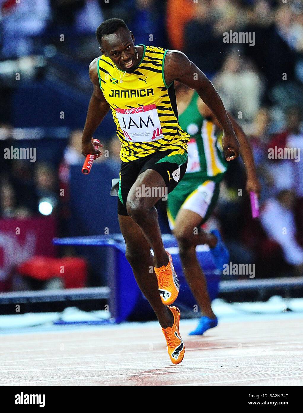 Aug. 3, 2014 - Glasgow, Scotland, United Kingdom - Jamaican sprinter ...