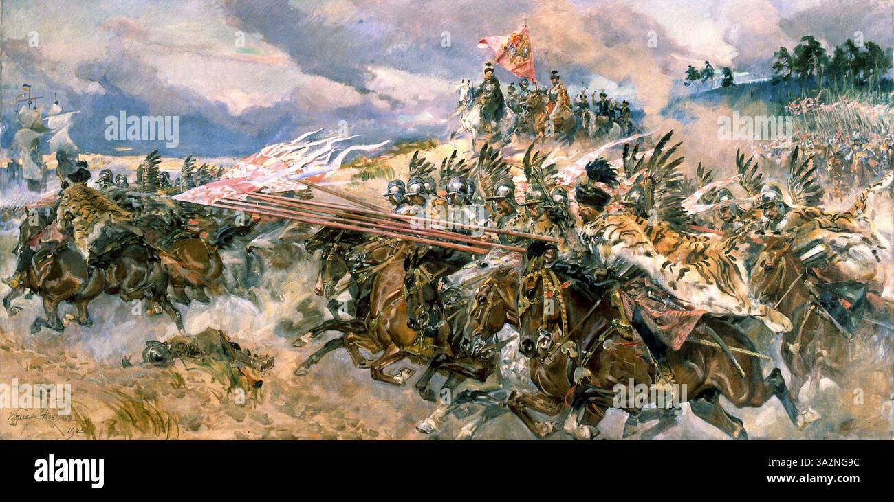 Wojciech Kossak's 1925 painting depicts the Battle of Kircholm (1605 ...