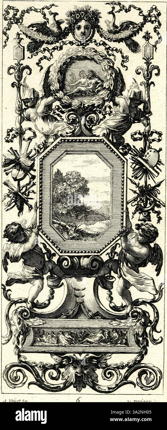 An illustration from the 1873 'Livre de diverses grotesques ...