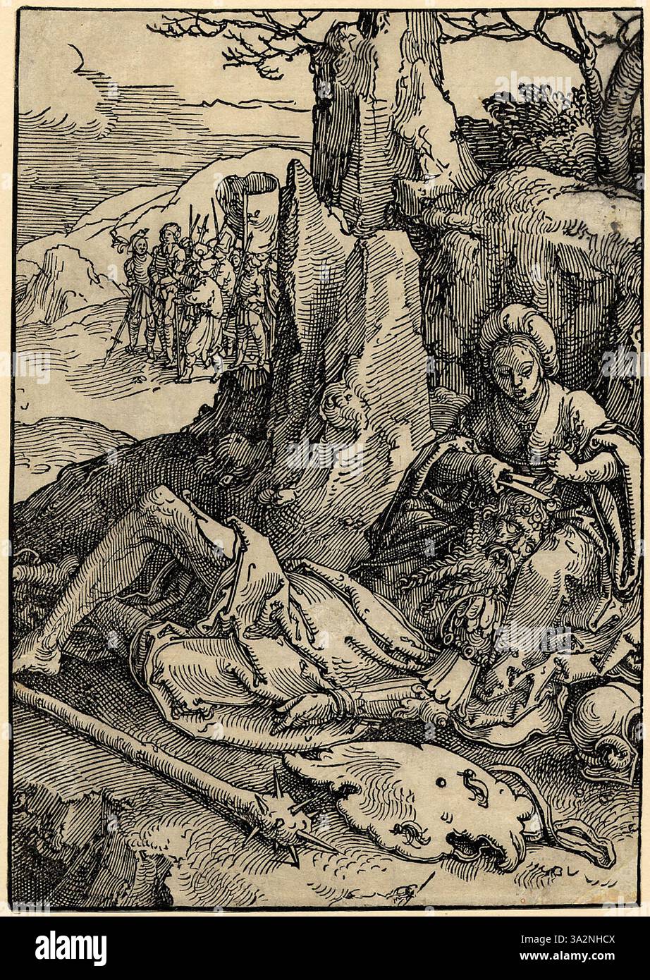 In this engraving, Lucas van Leyden captures a biblical narrative with ...