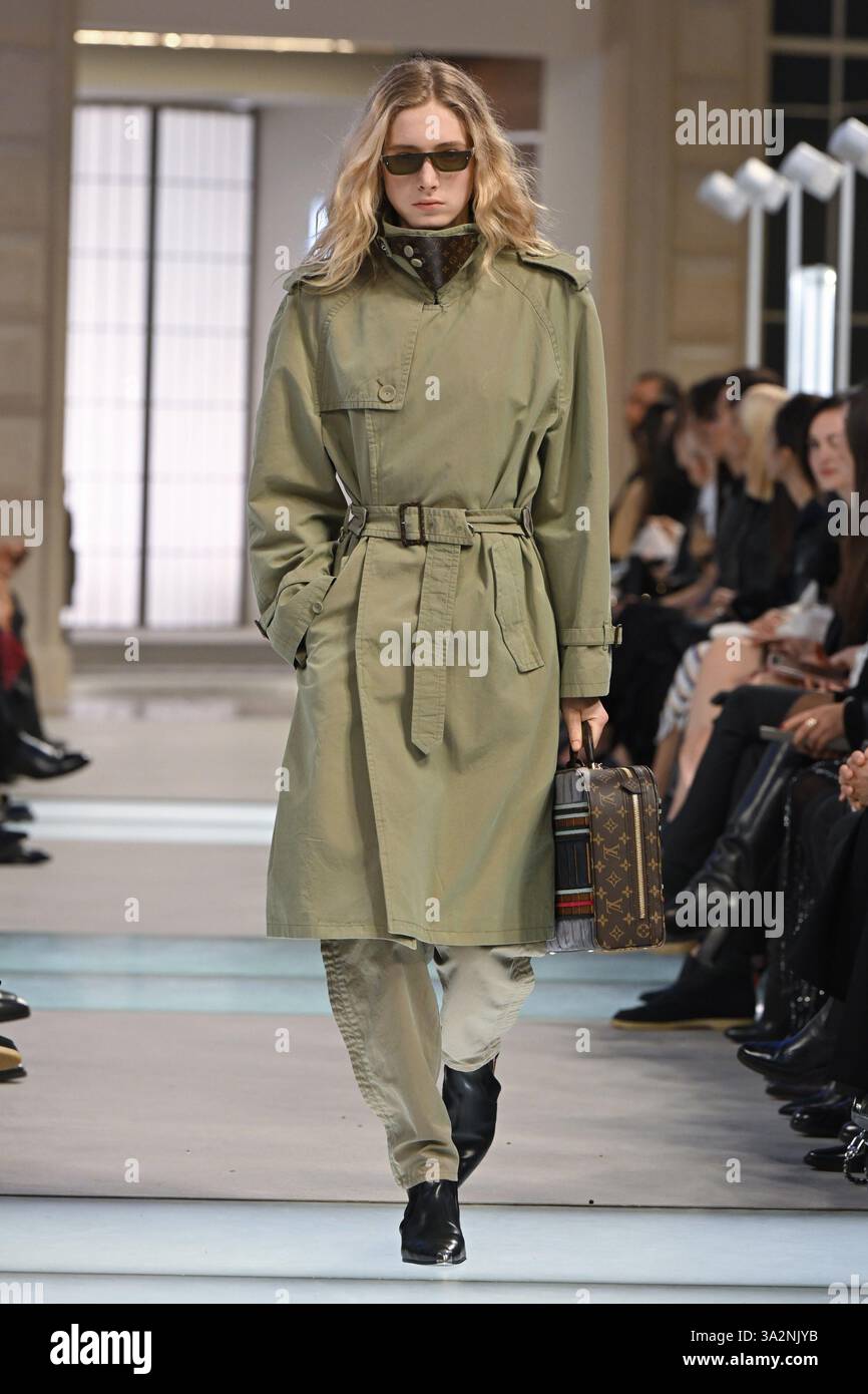 Model Summer Dirx walks on the runway during the Louis Vuitton Ready to ...