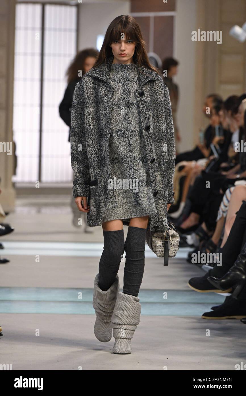 Model Miranda Marti walks on the runway during the Louis Vuitton Ready ...