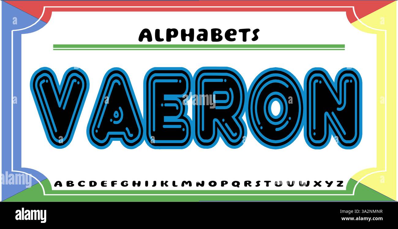 l project font, technical draw style alphabet. Geometrical typography ...