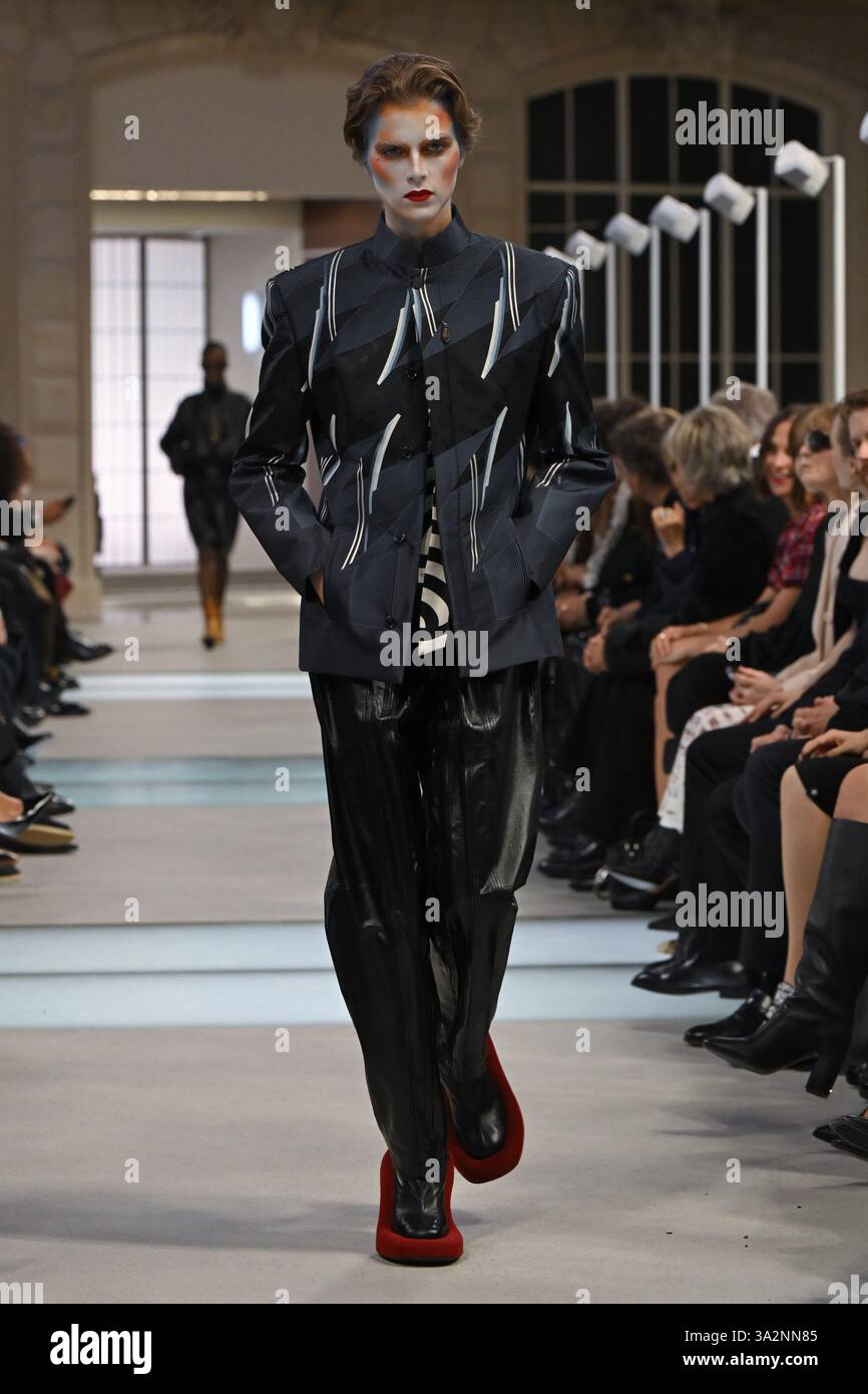 Model Libby Bennett walks on the runway during the Louis Vuitton Ready ...