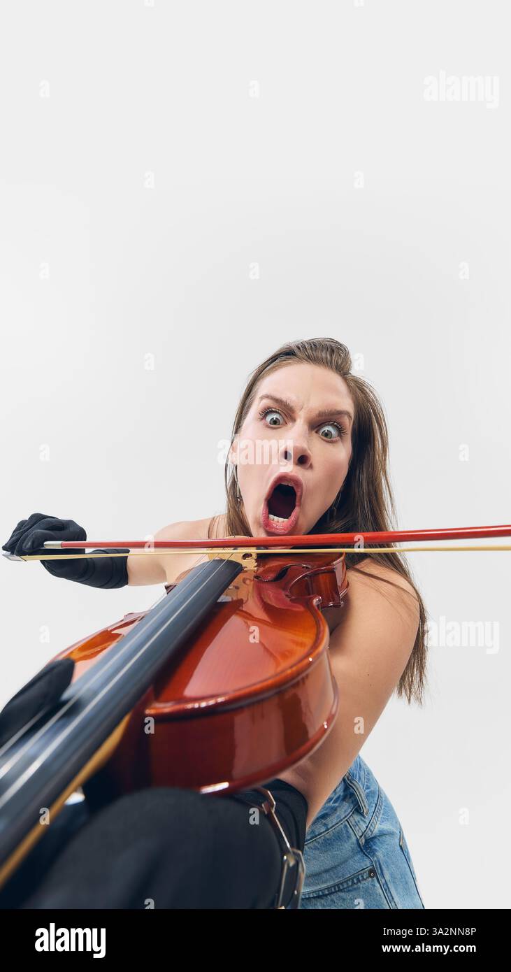 Woman artist fully immersed hi-res stock photography and images - Alamy