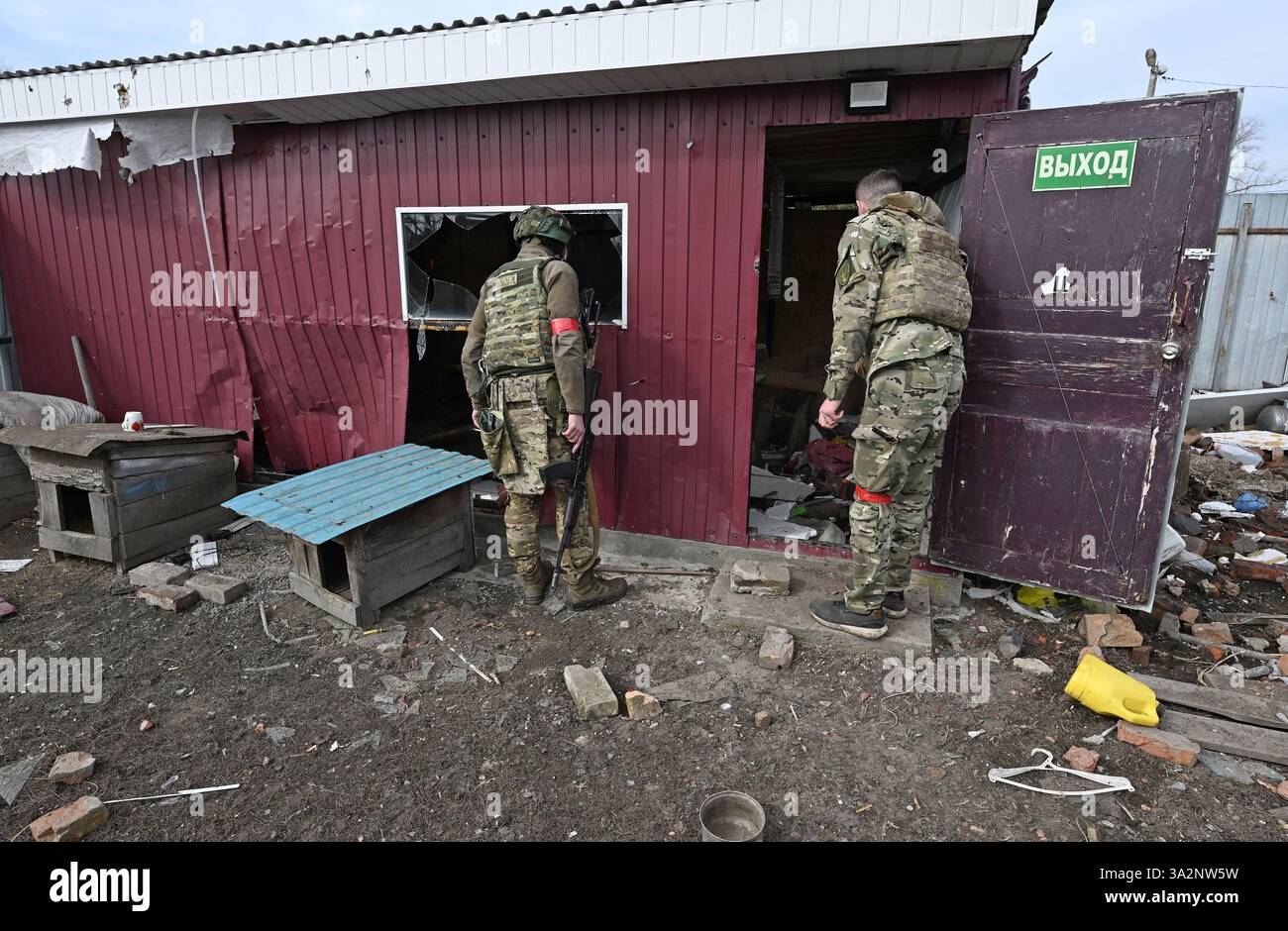 Russia. 13th Mar, 2025. Soldiers of the Aida group of the Akhmat ...