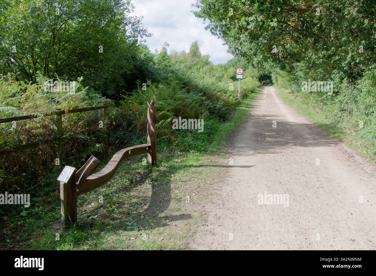 Public art mile marker on the Marriott's Way long-distance footpath ...