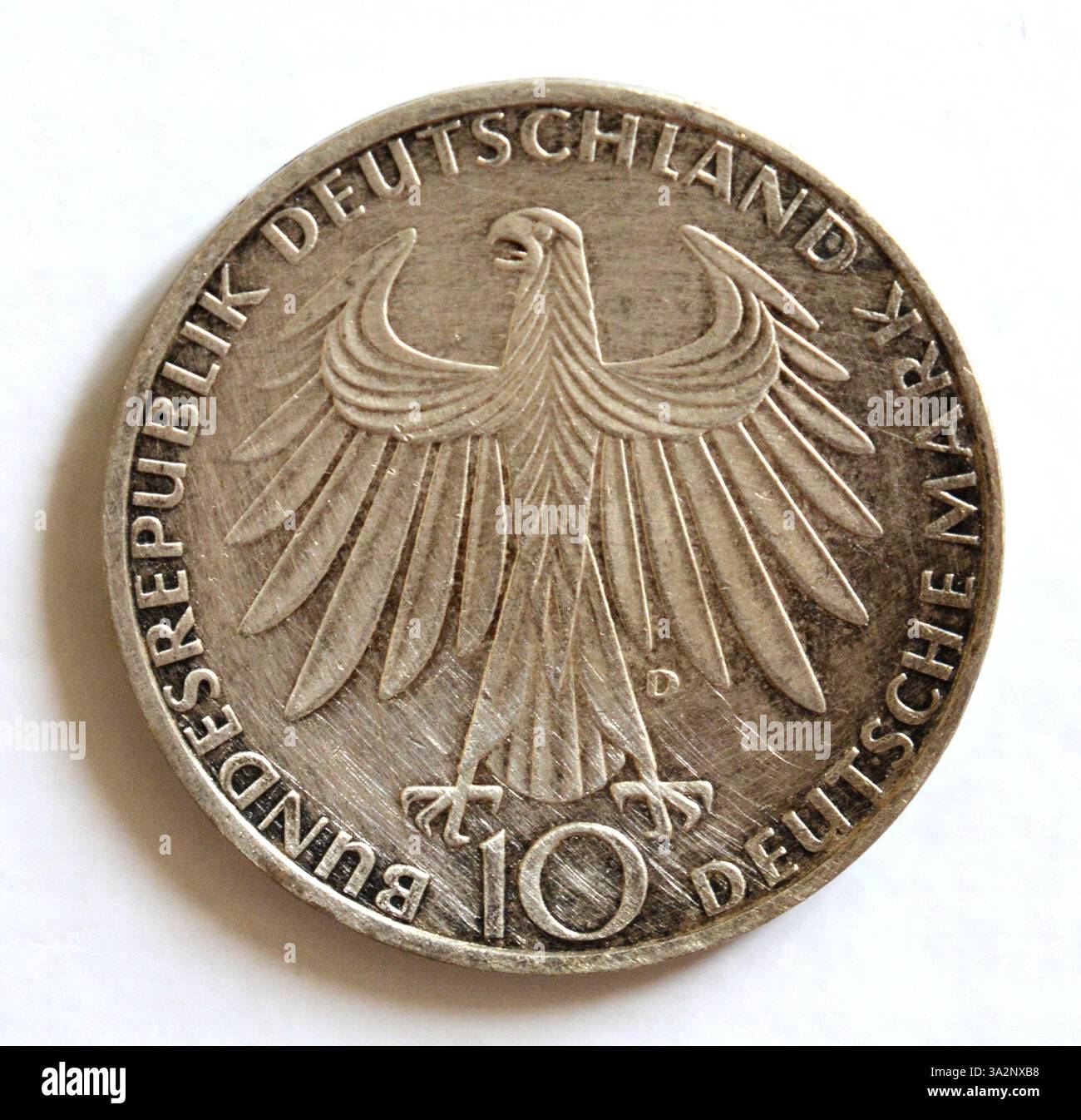 GIFFONI VALLE PIANA,ITALY - July 1,2023 : Old 10 Deutsche Mark silver ...