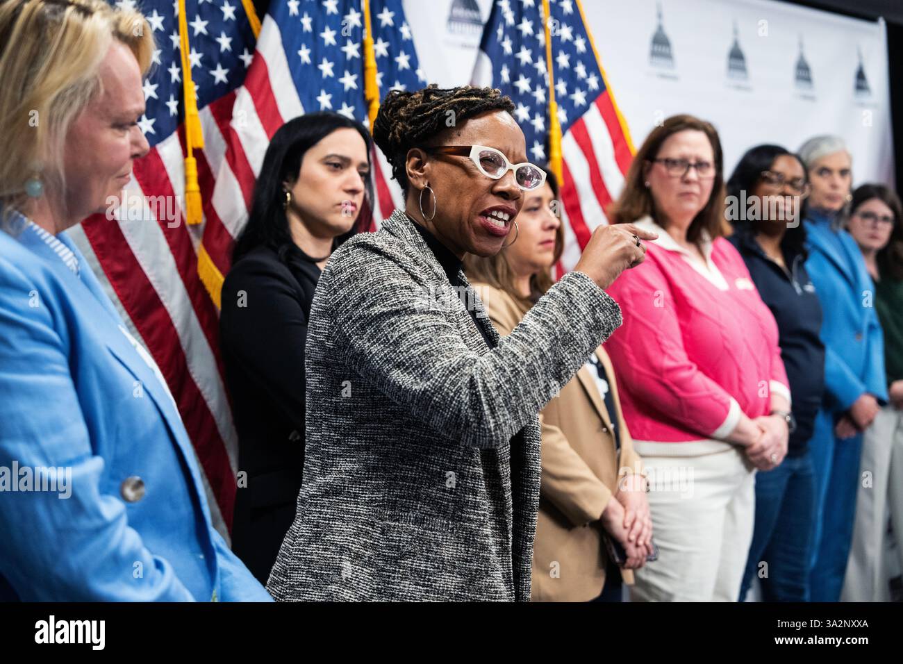 UNITED STATES - MARCH 13: Rep. Lateefah Simon, D-Calif., speaks during ...