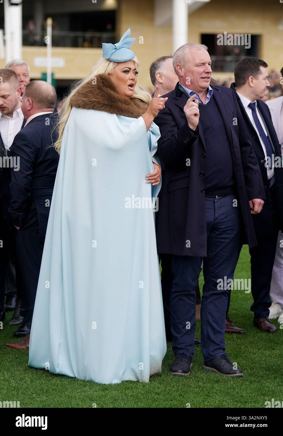 Gemma Collins with Paddy Power in the parade ring on day three of the ...