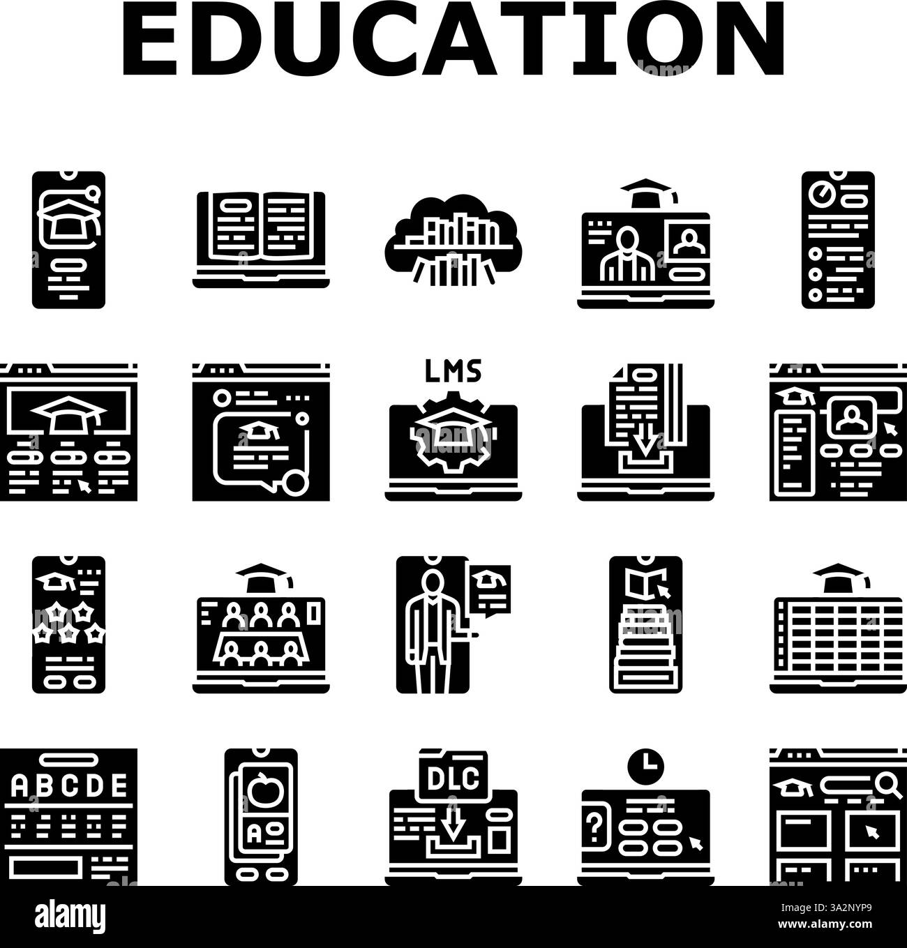 Edtech icons hi-res stock photography and images - Alamy