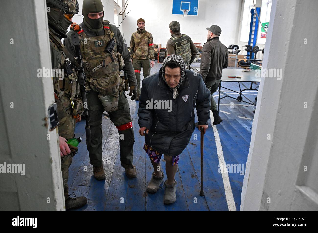 Russia. 13th Mar, 2025. Evacuation of the civilian population by ...