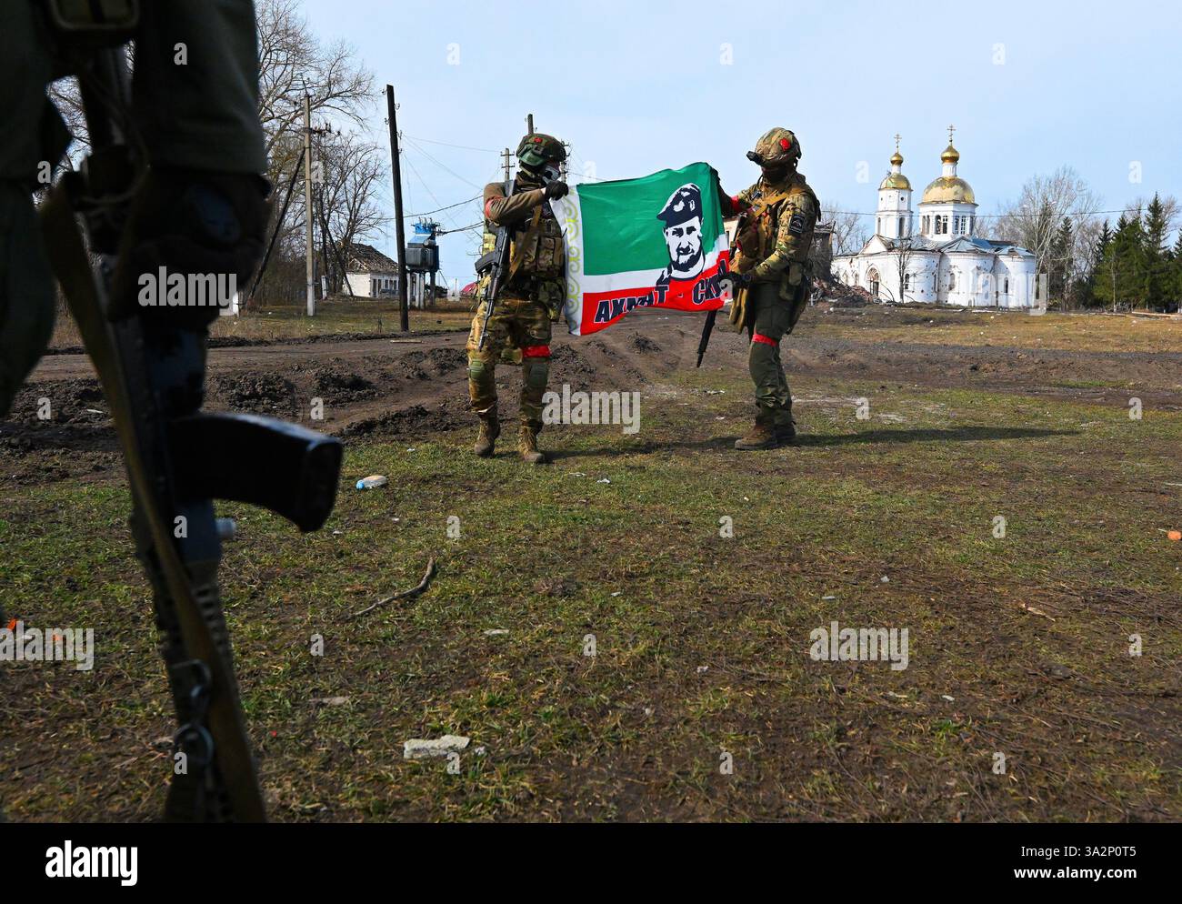 Russia. 13th Mar, 2025. Soldiers of the Aida group of the Akhmat ...
