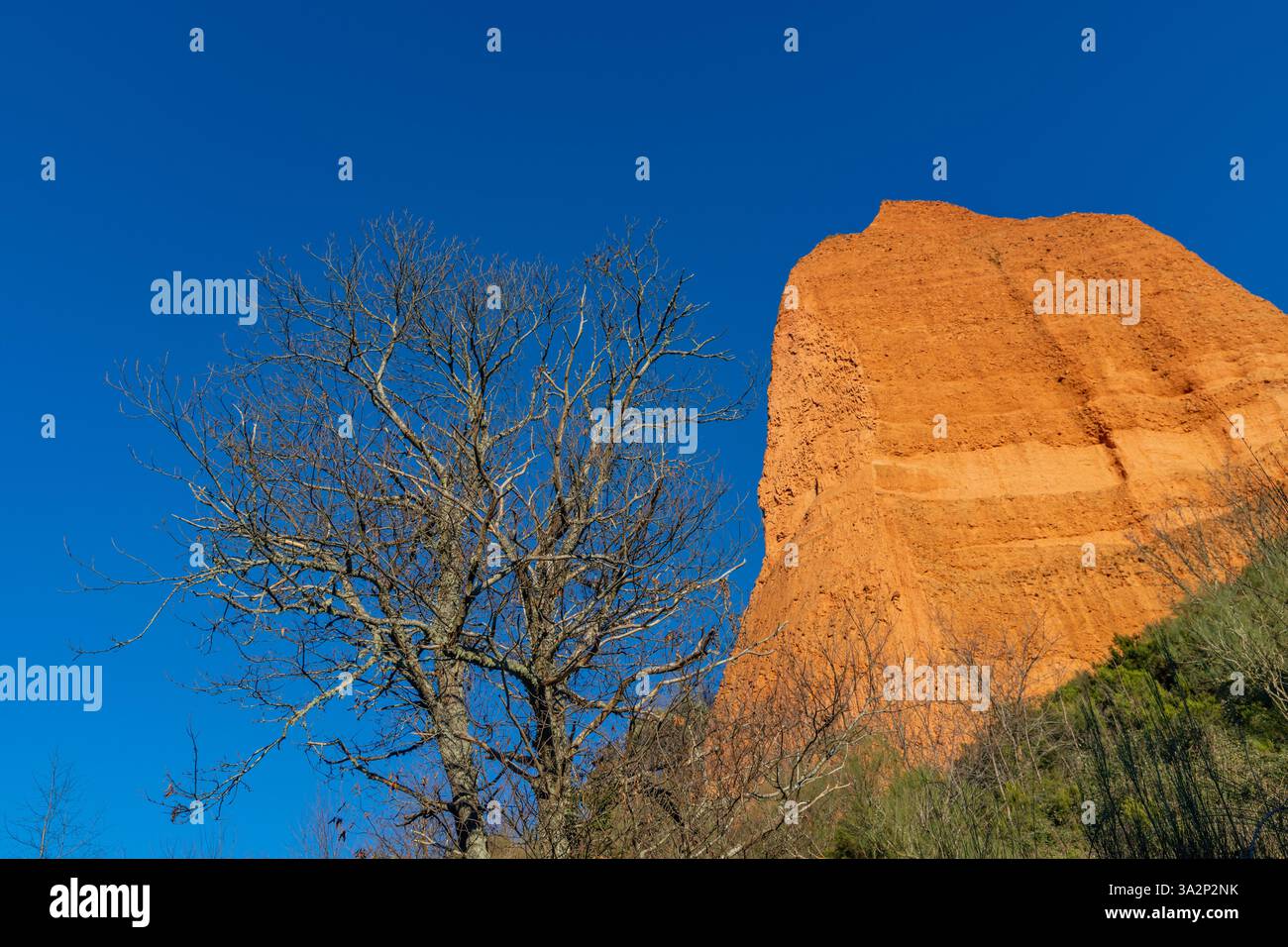View of Las Medulas historic mining site, Las Medulas Natural Park, El ...