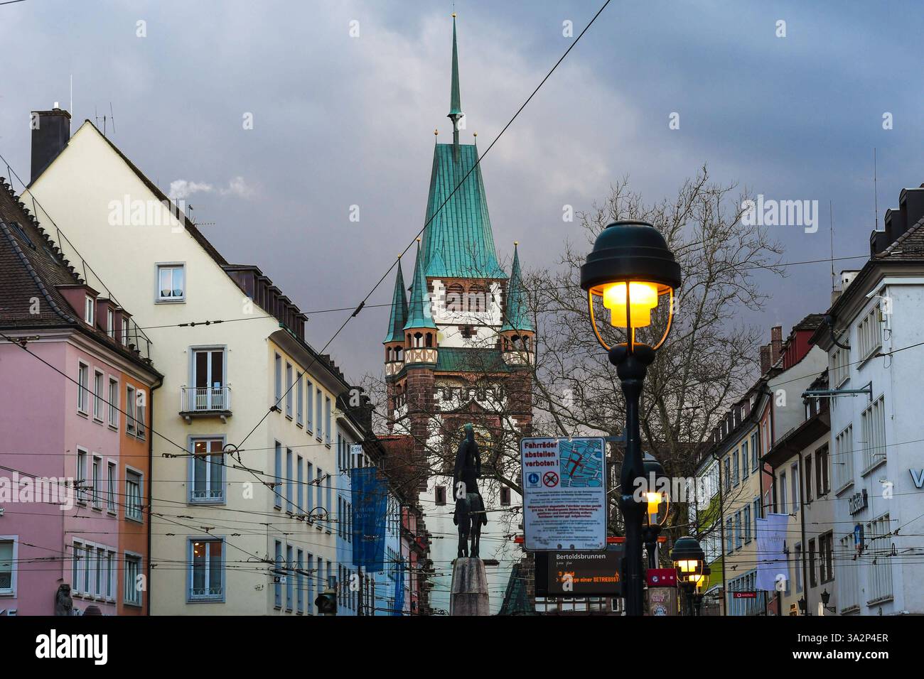 Martinstor in Freiburg, Wahrzeichen in der Freiburger Altstadt. Erbaut ...