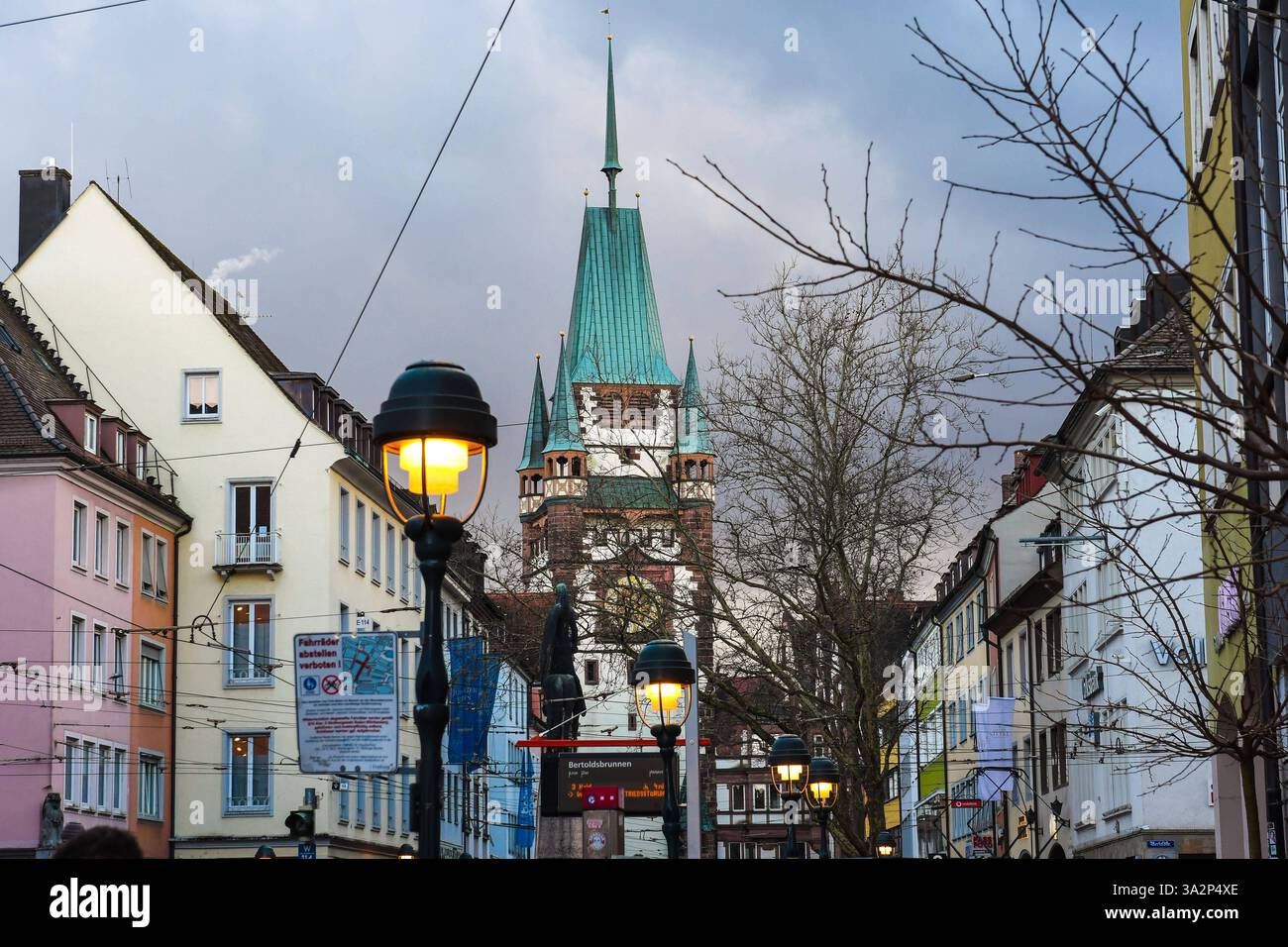 Martinstor in Freiburg, Wahrzeichen in der Freiburger Altstadt. Erbaut ...