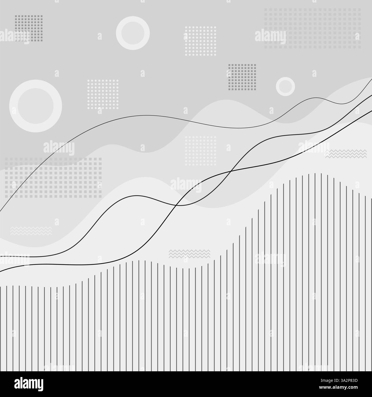 Graphs, diagrams, parabolas, geometric shapes for presentation ...