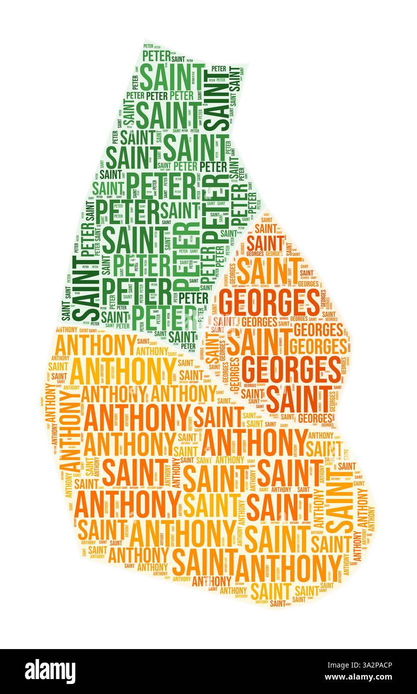 Montserrat region word cloud. Country shape design. Montserrat colored ...