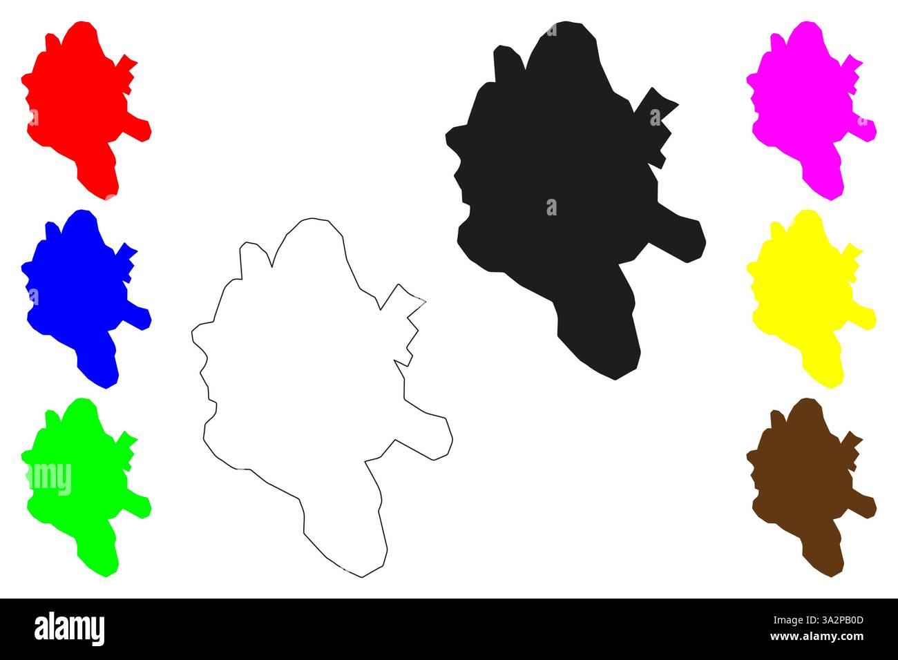 Banda city (Republic of India, State of Uttar Pradesh) map vector ...