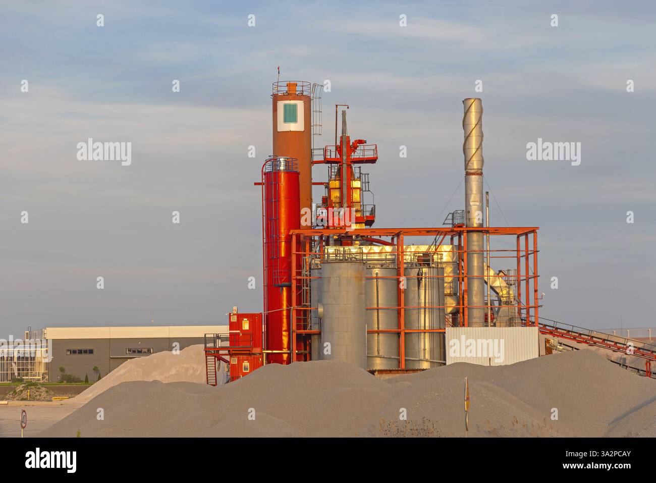 Asphalt Mixing Concrete Batch Plant Road Construction Industry Stock ...