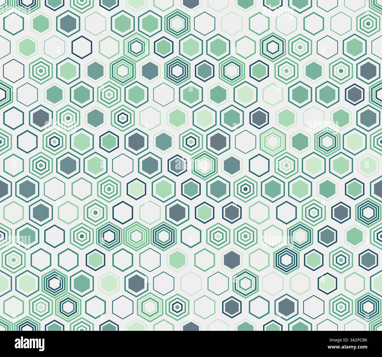 Hexagon grid background. Geometric shapes of varied style and color. Hexagon cells. Tileable ...