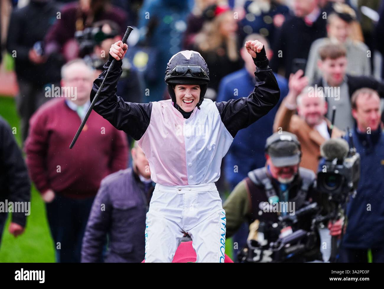 Rachael Blackmore aboard Bob Olinger after winning the Paddy Power ...